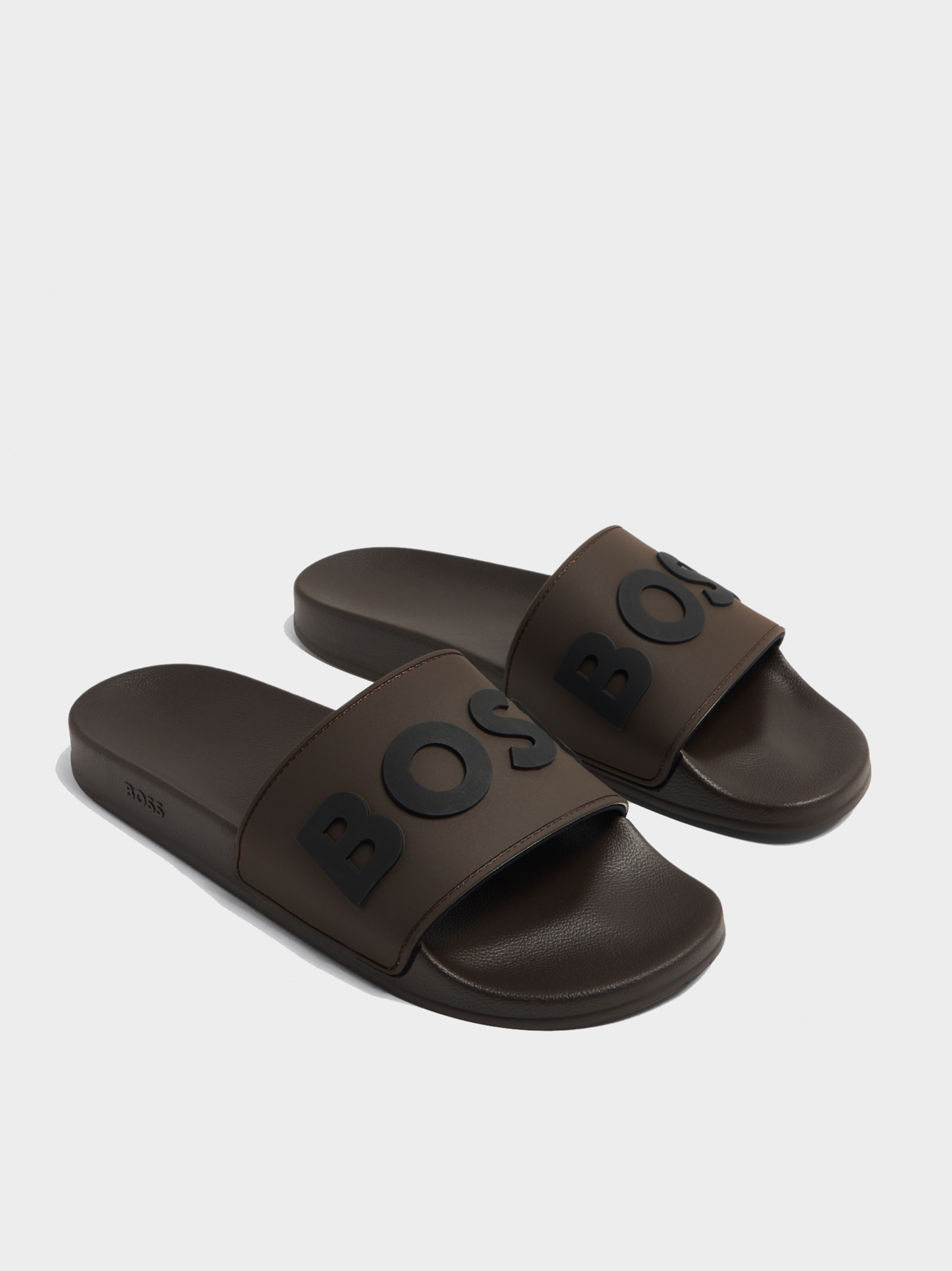 Шлепанцы Boss 50498241-205 для мужчин, цвет: Тёмно-коричневый - купить ...