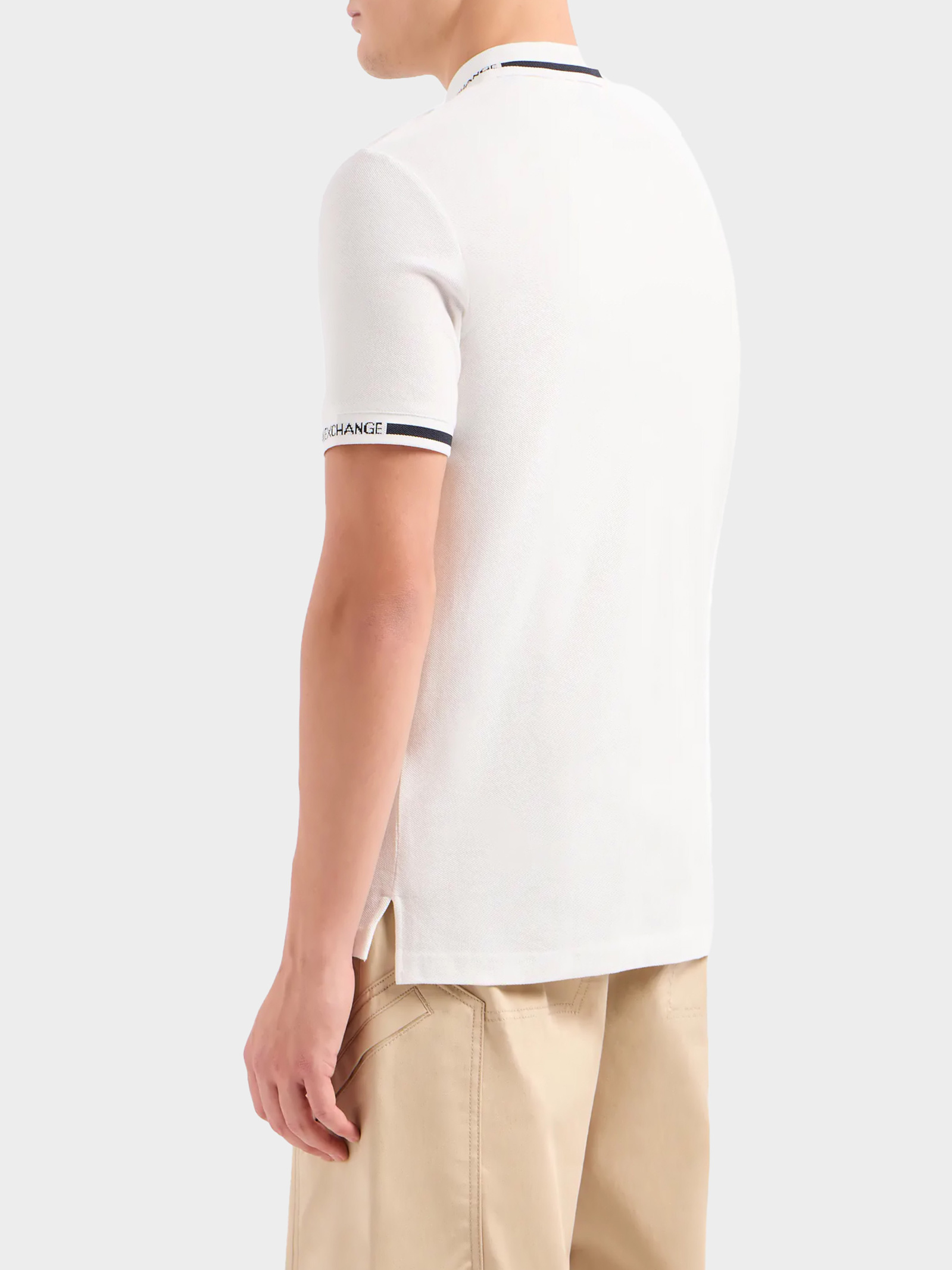 Поло Armani Exchange 3DZFLH-ZJM5Z-1116 для мужчин, цвет: Белый - купить по выгодной цене в ...