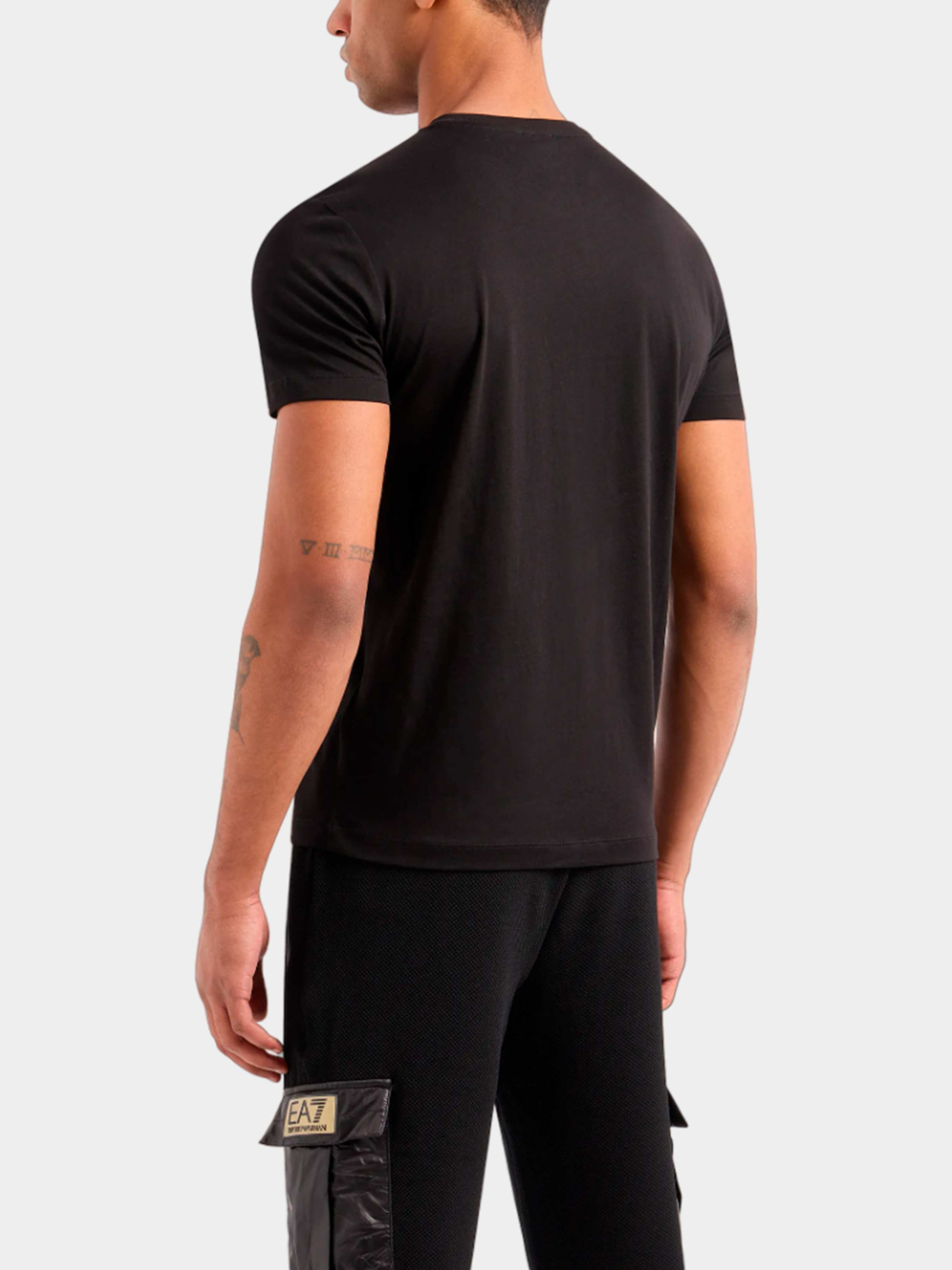Футболка EA7 3DPT08-PJM9Z-1200 для мужчин, цвет: Чёрный - купить по выгодной цене в Казахстане ...