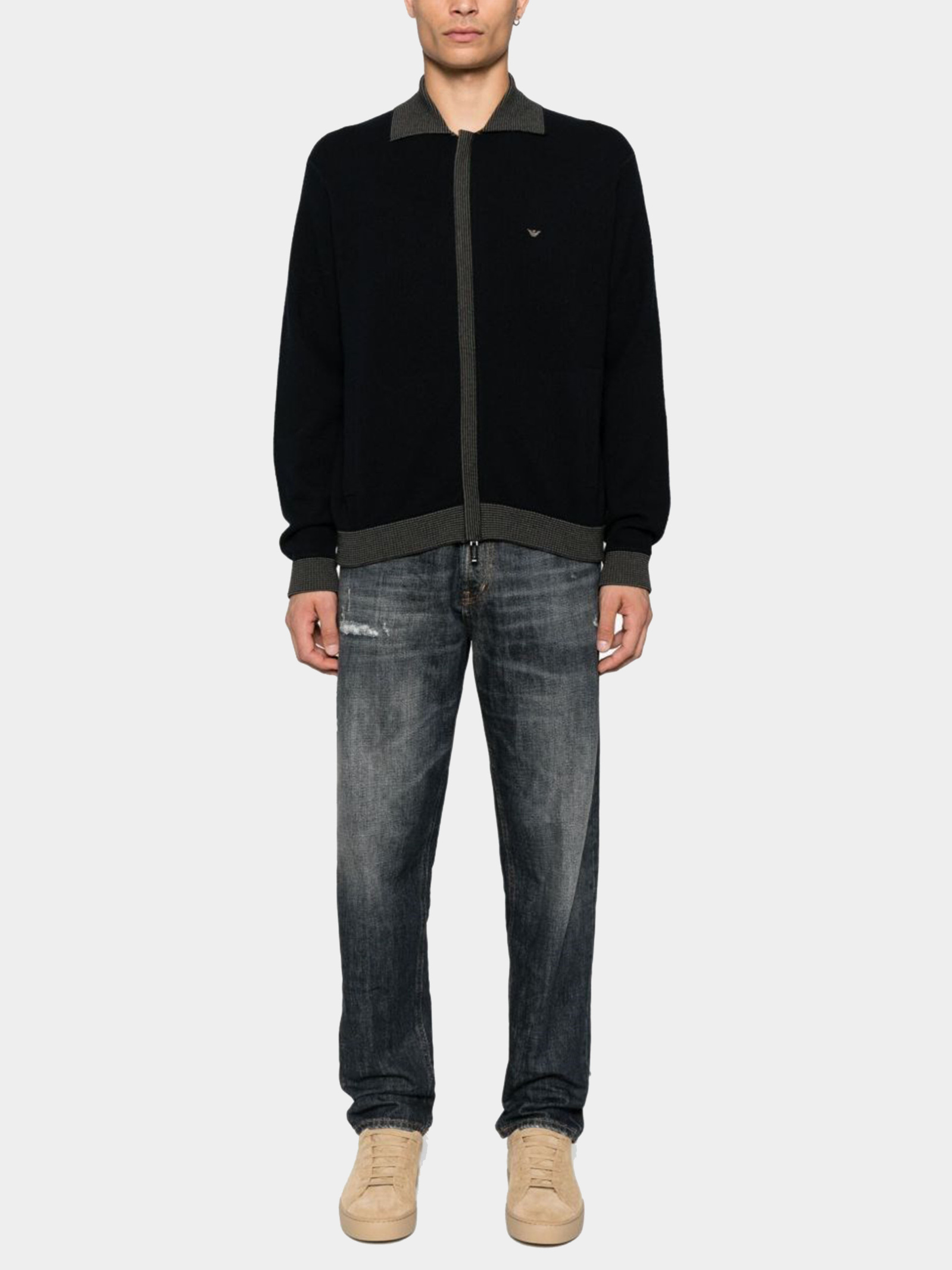 Кофта Emporio Armani EM001517-AF18099-UB118 для мужчин, цвет: Синий ...